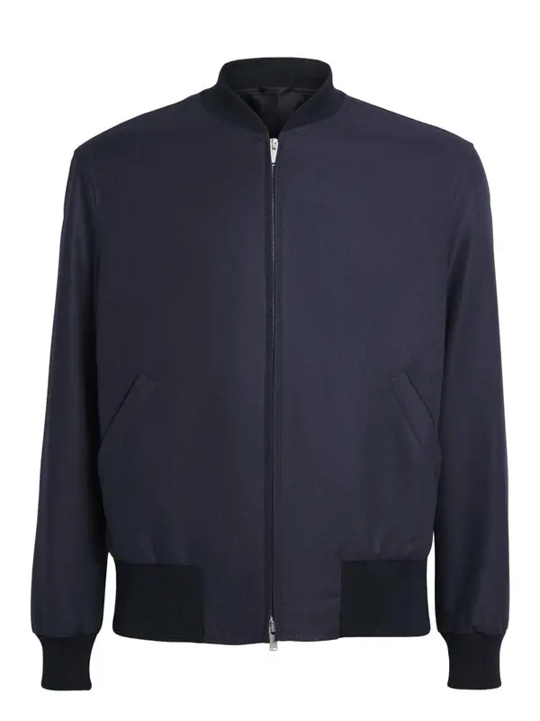 LARDINI Cashmere-blend Bomber Jacket - Navy