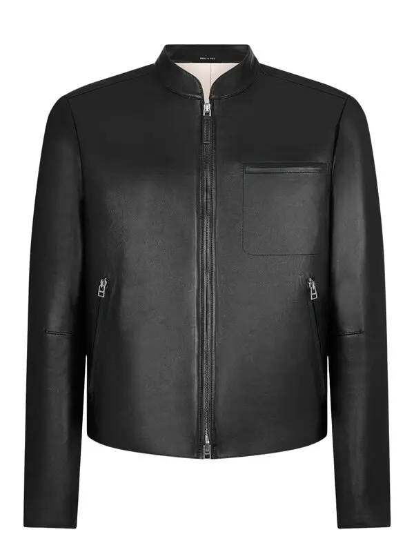 TOM FORD Leather Biker Jacket - Black