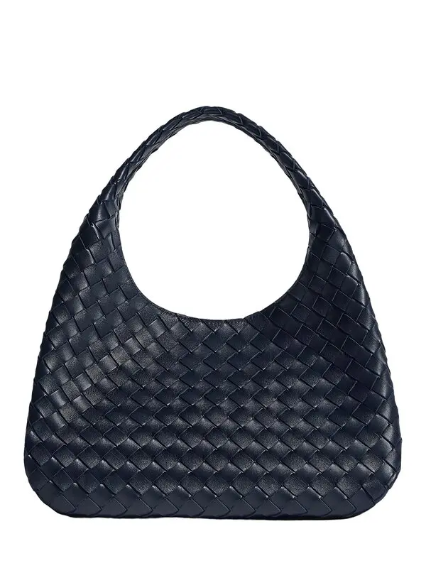 Bottega Veneta Medium Leather Campana Shoulder Bag - Blue