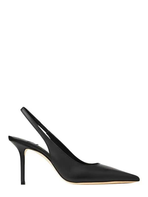 JIMMY CHOO Love 85 Leather Slingback Pumps - Black