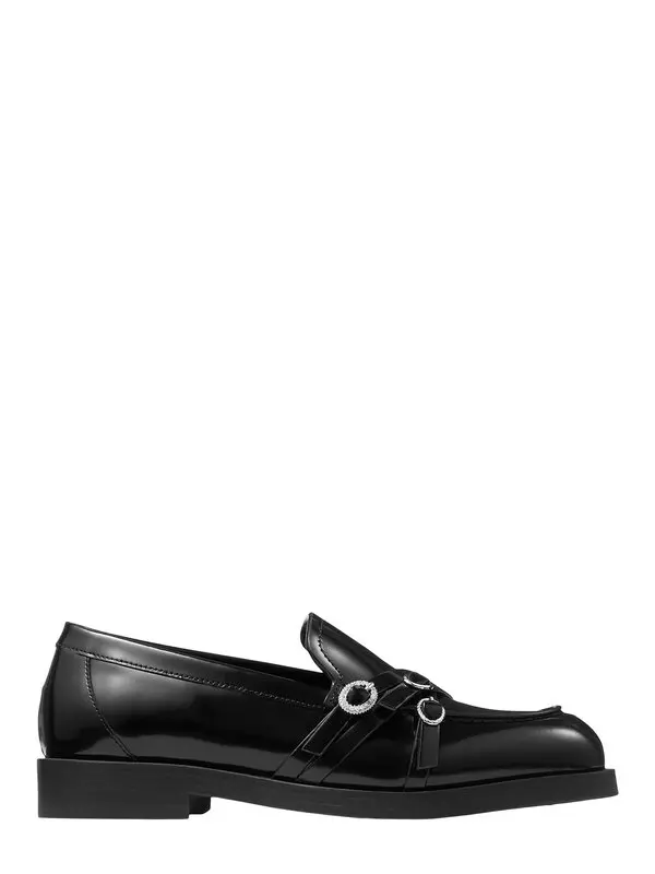 JIMMY CHOO Kalia Leather Loafers - Black