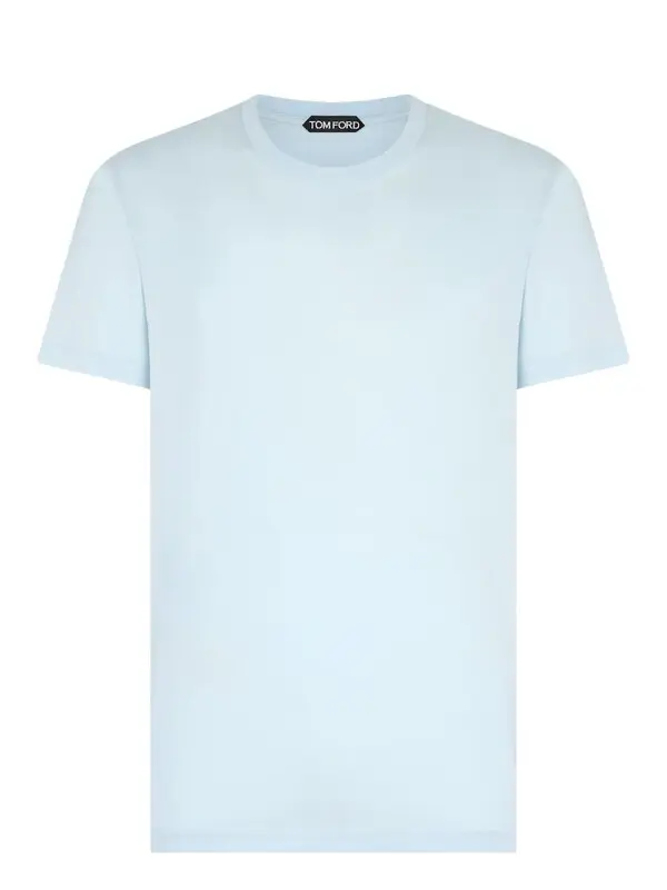 TOM FORD Cotton-silk T-shirt - Blue
