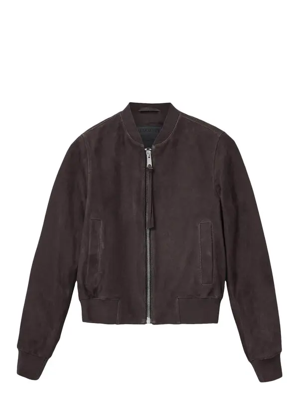 ALLSAINTS Suede Orten Bomber Jacket - Brown