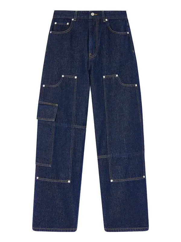 GANNI Audri Carpenter Jeans - Blue