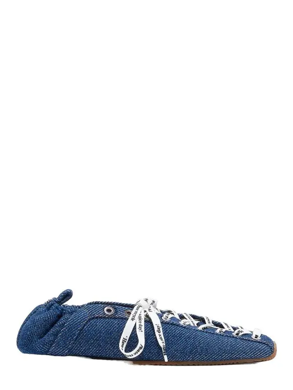 GANNI Mesh Ballerina Flats - Navy