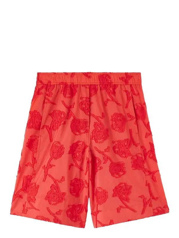 GANNI Relaxed Fit Shorts - Red