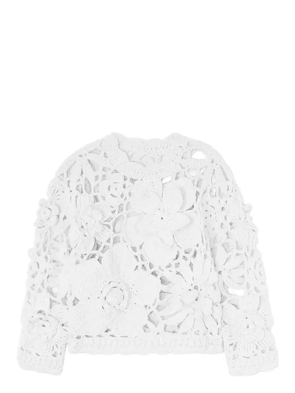 GANNI Hand-crochet Crewneck - White