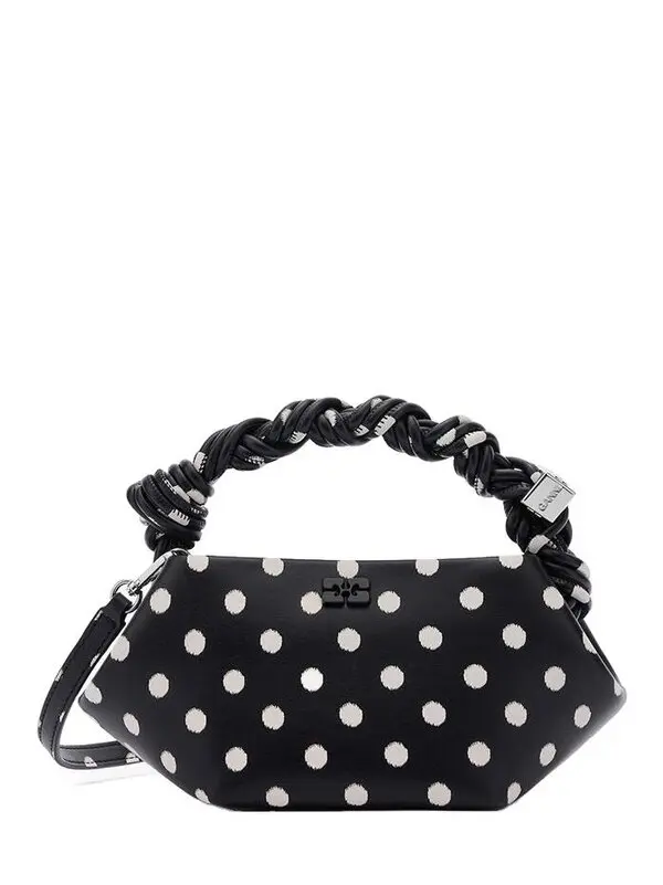 GANNI Mini Bou Bag With Twisted Handle - Black