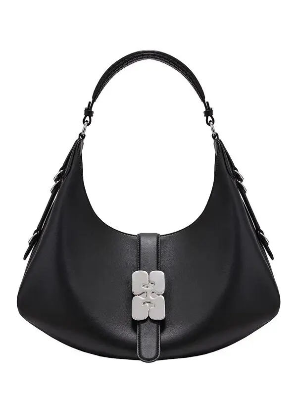 GANNI Small Kat Shoulder Bag - Black