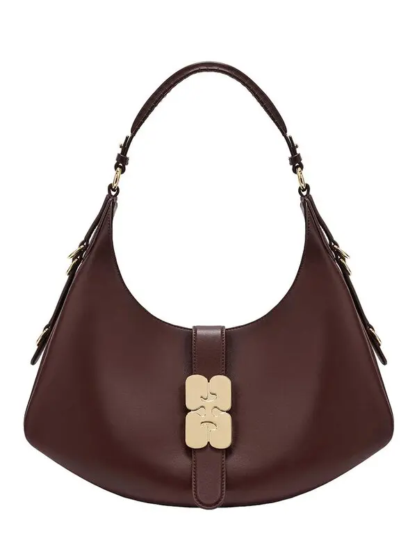 GANNI Small Kat Shoulder Bag - Brown