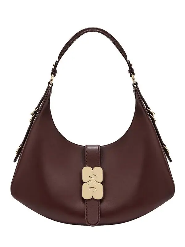 GANNI Small Kat Shoulder Bag - Brown