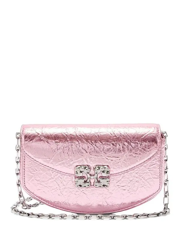 GANNI Lulu Wallet On Chain - Pink