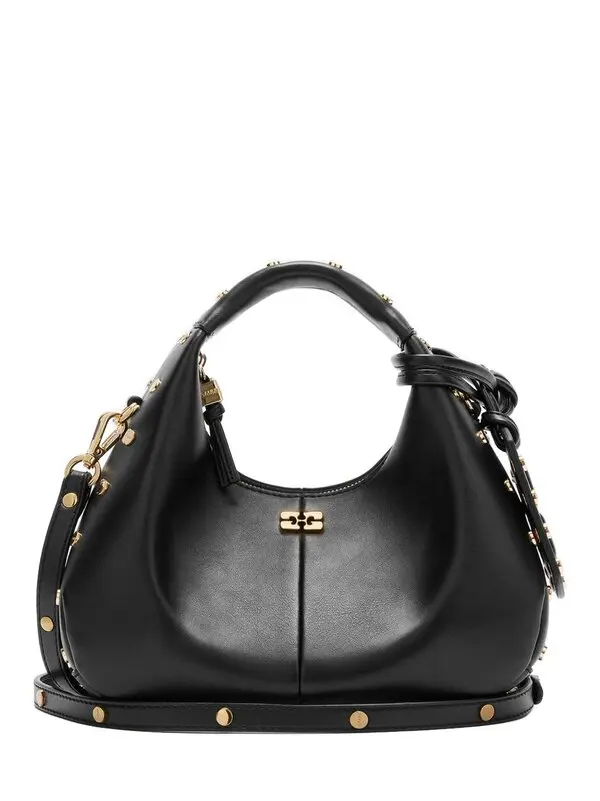 GANNI Mini Hobo Bag - Black