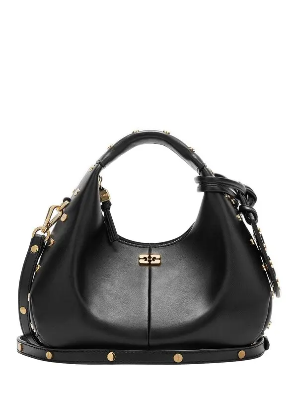 GANNI Mini Hobo Bag - Black