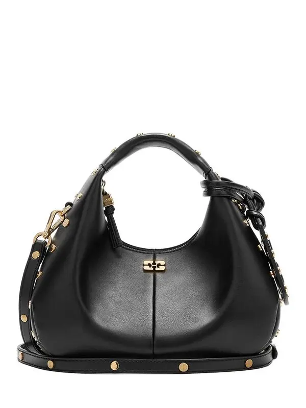 GANNI Mini Hobo Bag - Black