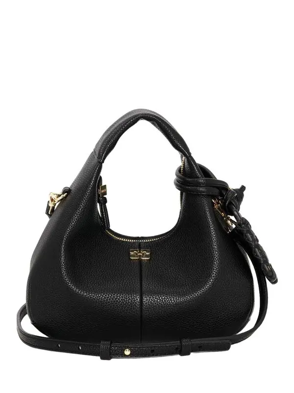 GANNI Mini Hobo Bag - Black
