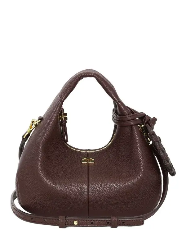 GANNI Mini Hobo Bag - Brown