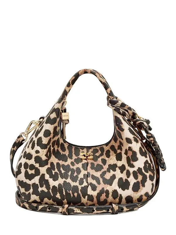 GANNI Mini Hobo Bag - Brown