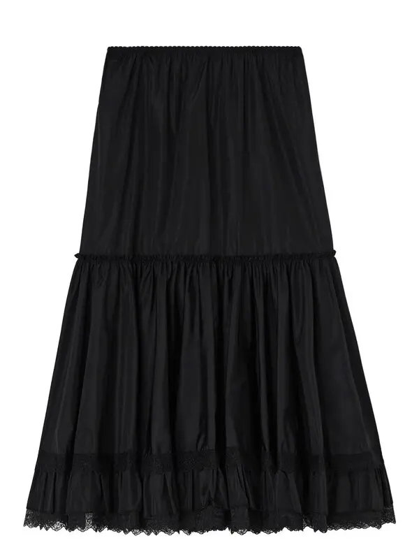 GANNI Asymmetrical Hem Skirt - Black