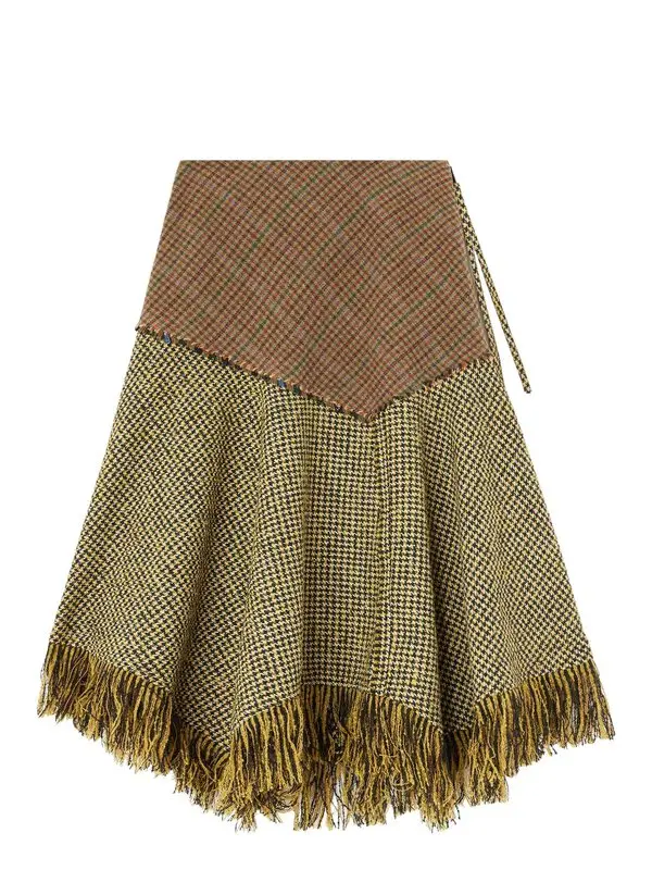 GANNI Asymmetrical Hem Skirt - Mixed