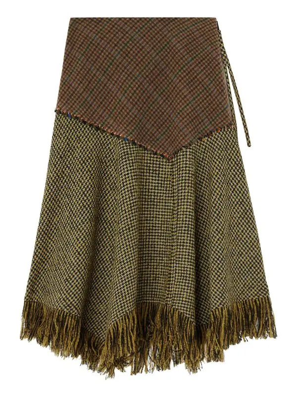 GANNI Asymmetrical Hem Skirt - Mixed