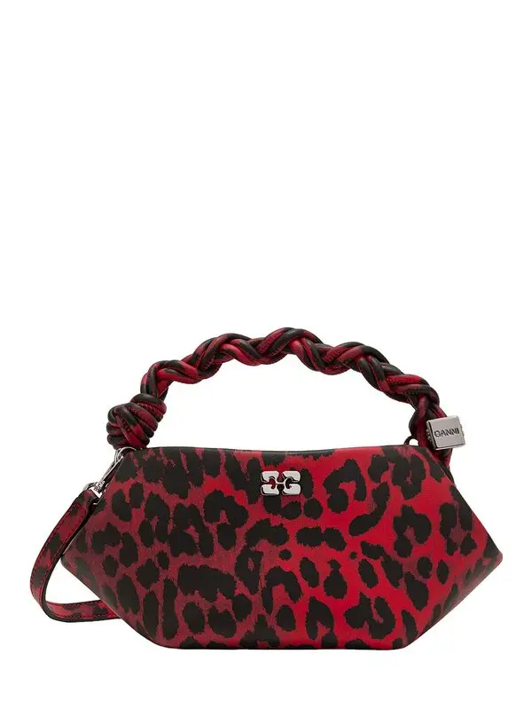 GANNI Leopard Mini Bou Bag - Red