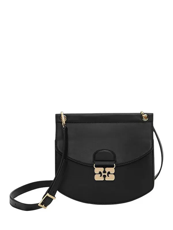 GANNI Small Apo-g Shoulder Bag - Black