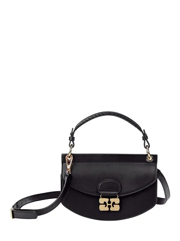GANNI Mini Top Handle Bag - Black