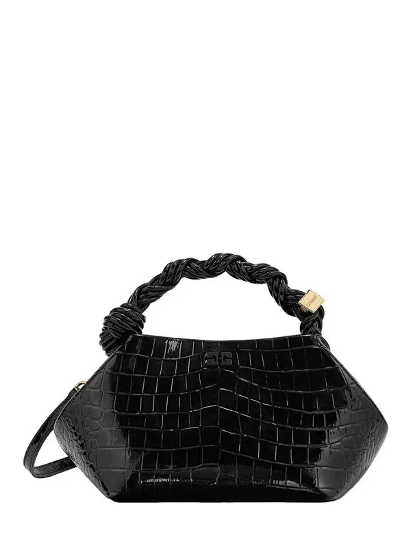 GANNI Small Bou Bag With Twisted Handle - Black