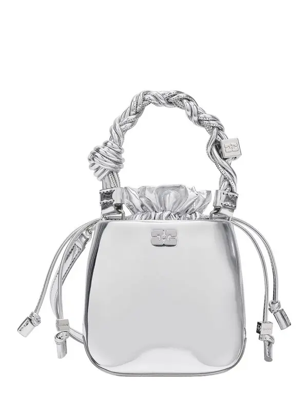 GANNI Mini Bou Bucket Bag - Silver