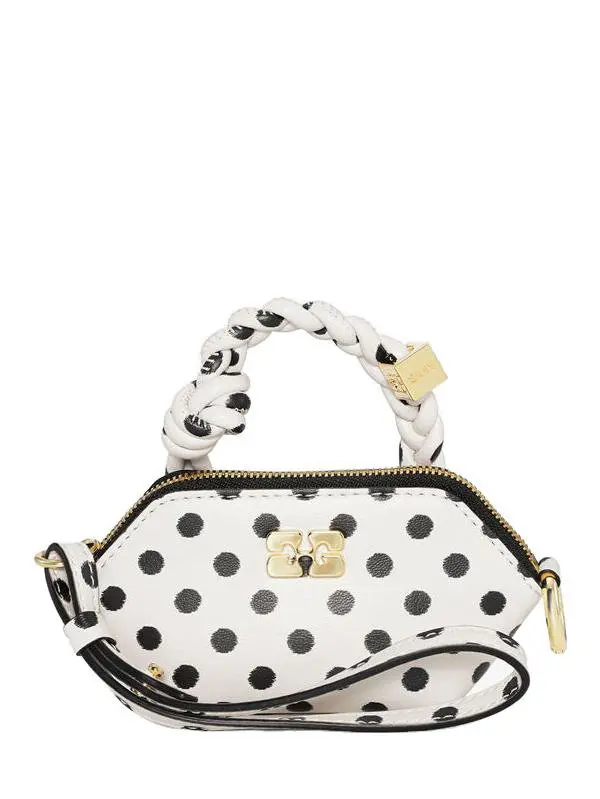 GANNI Polka-dot Nano Bou Bag - White