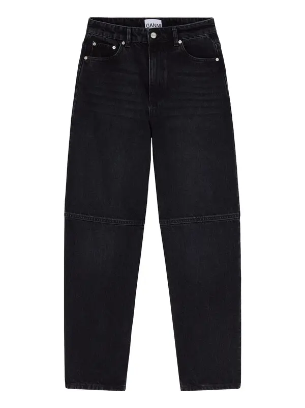 GANNI Stary Mid-rise Jeans - Black