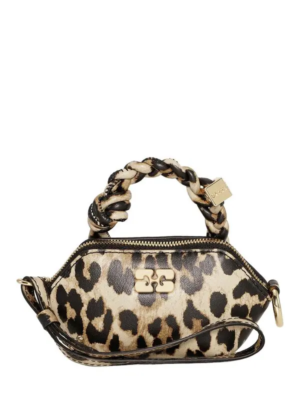 GANNI Leopard Nano Bou Bag - Mixed