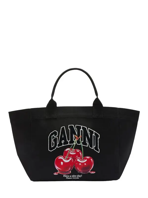 GANNI Cherry Print Tote Bag - Mixed
