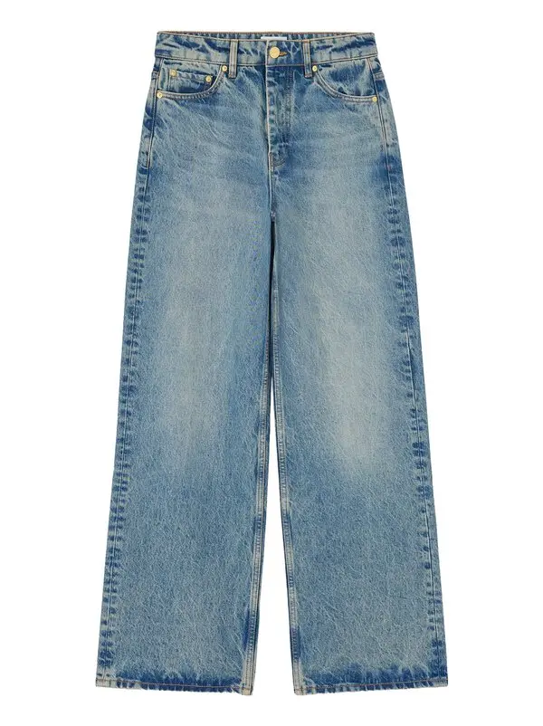 GANNI Izey Loose Straight Leg Jeans - Blue
