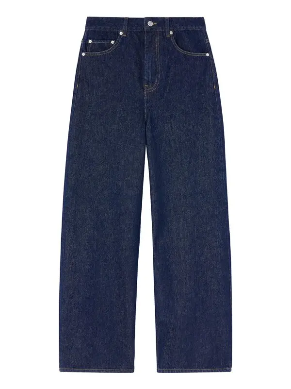 GANNI Loose Straight-leg Jeans - Navy