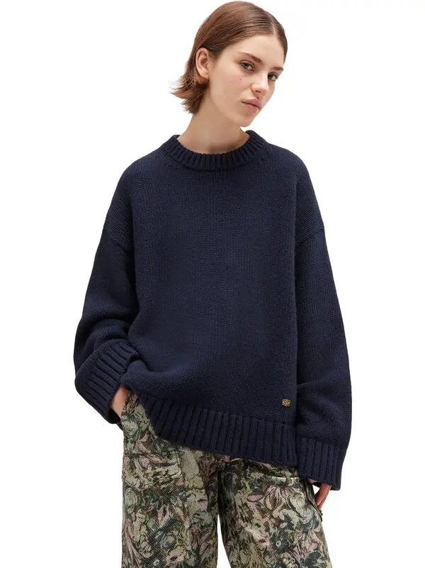 GANNI Wool Mix Sweater - Navy