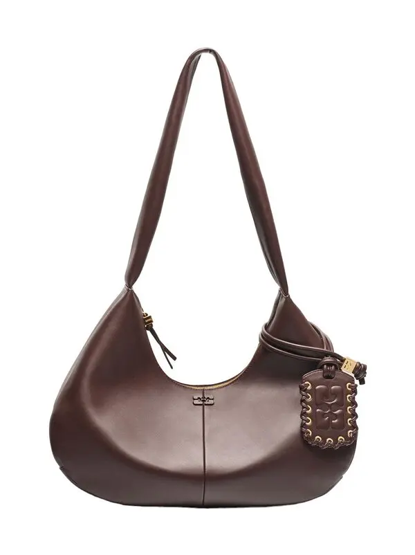 GANNI Medium Hobo Bag - Brown