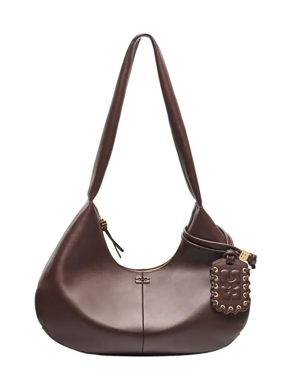 GANNI Medium Hobo Bag - Brown