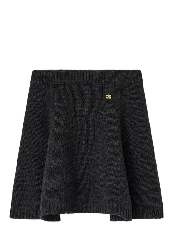 GANNI Mini Wool Skirt - Mixed