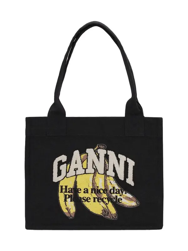 GANNI Banana Large Tote - Black
