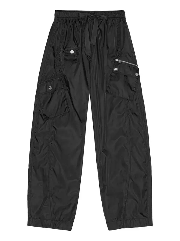 GANNI Nylon Elasticated Pants - Black