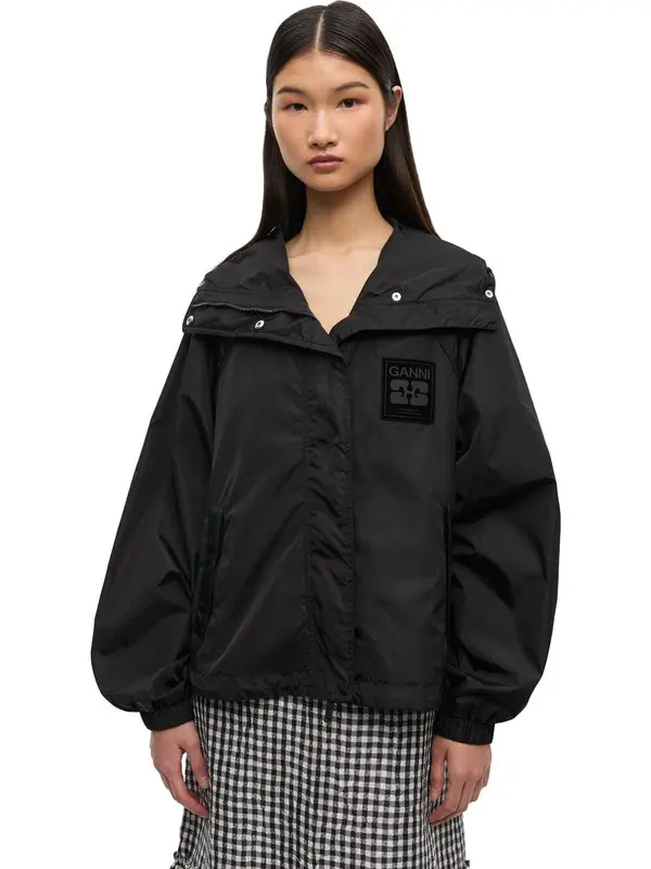 GANNI Nylon Jacket - Black