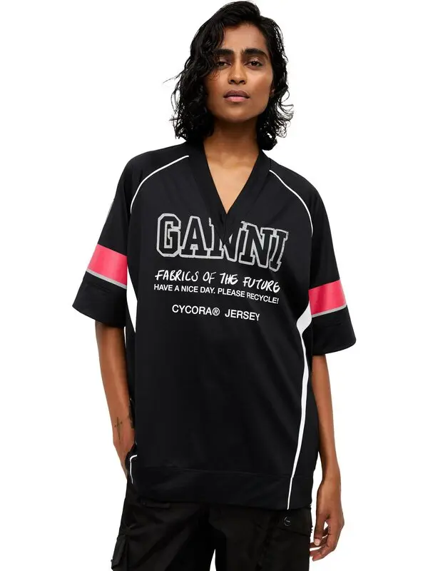 GANNI League Oversized T-shirt - Black
