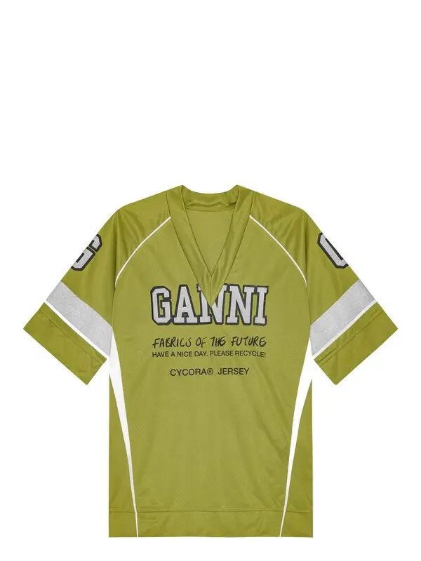 GANNI League Oversized T-shirt - Green