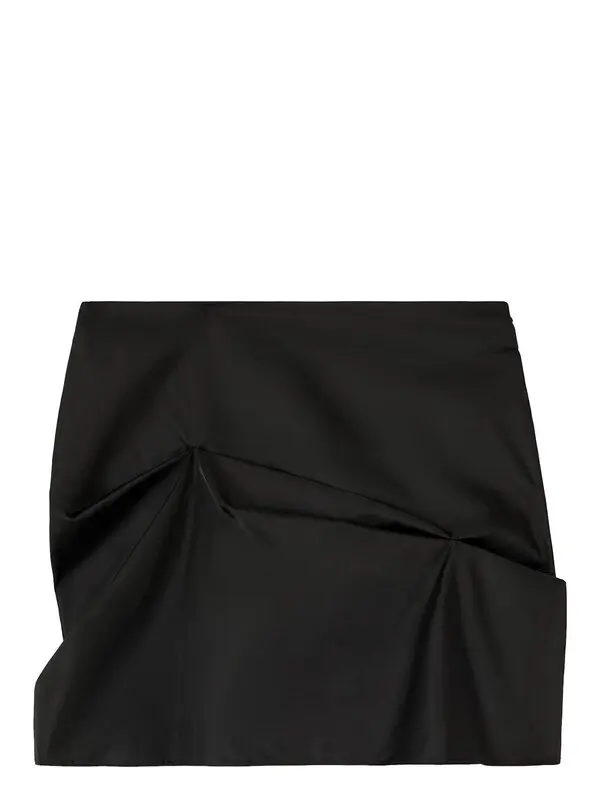 GANNI Nylon Mini Skirt - Black