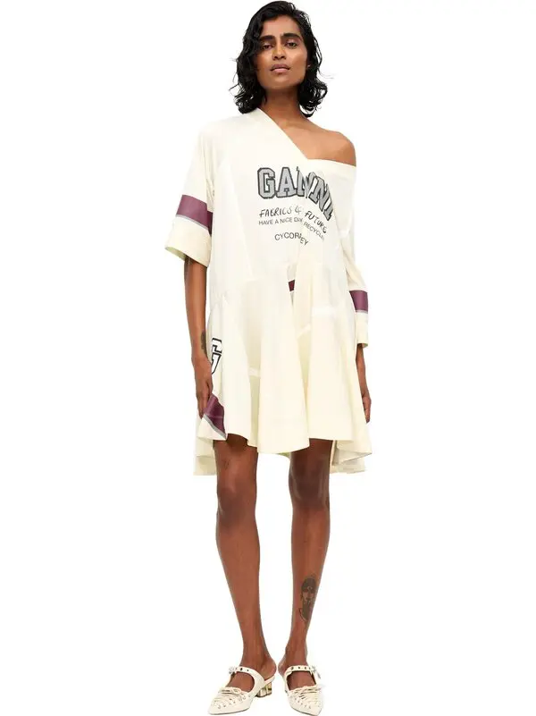 GANNI Oversized Mini Dress - White