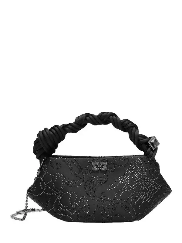 GANNI Rhinestone Mini Bou Bag - Black