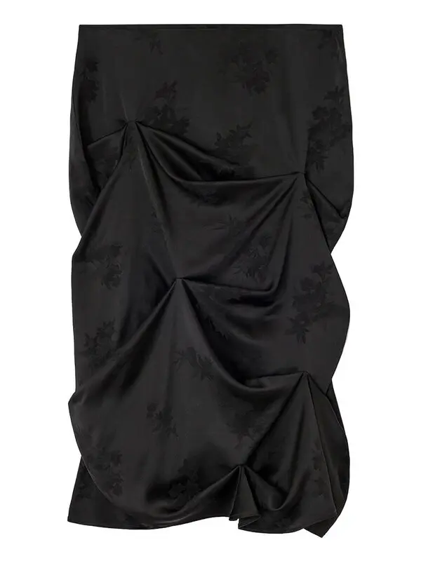 GANNI Draped Skirt - Black