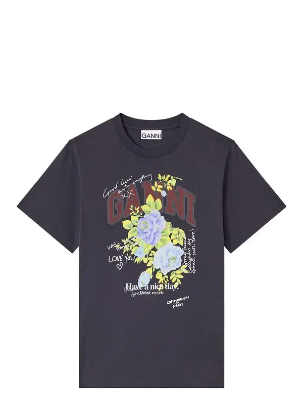 GANNI Printed T-shirt - Mixed